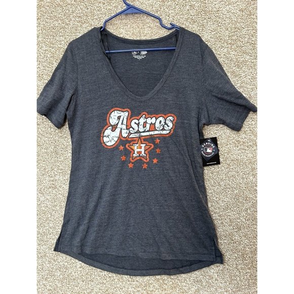 New Era | Tops | Houston Astros Mlb New Era Womens Blue Short Sleeve V ...